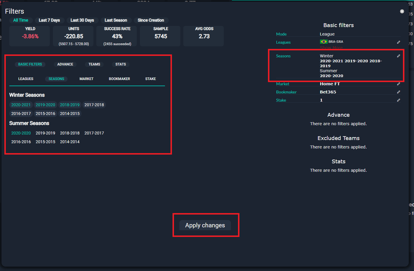 Basic Filters - Futbolpractice