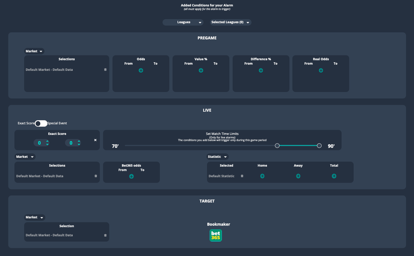 How to keep track of your games with Target Alarms - Futbolpractice