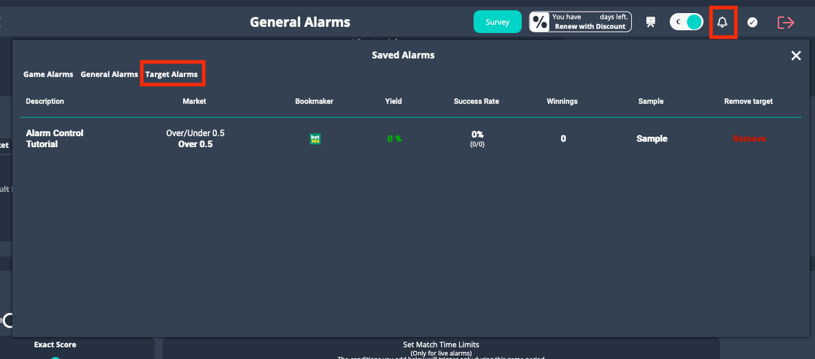 How to keep track of your games with Target Alarms - Futbolpractice